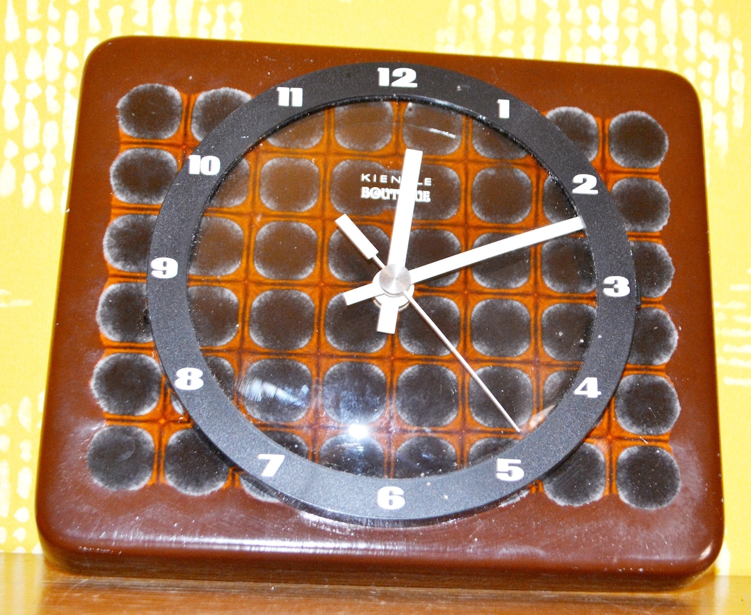 Vintage Kienzle Boutique Kitchen Watch Ceramic Brown 70s Retro Mid ...
