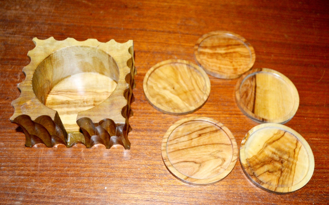 Vintage Coasters Wooden Sixties 60s Space Age Retro Mid - Etsy