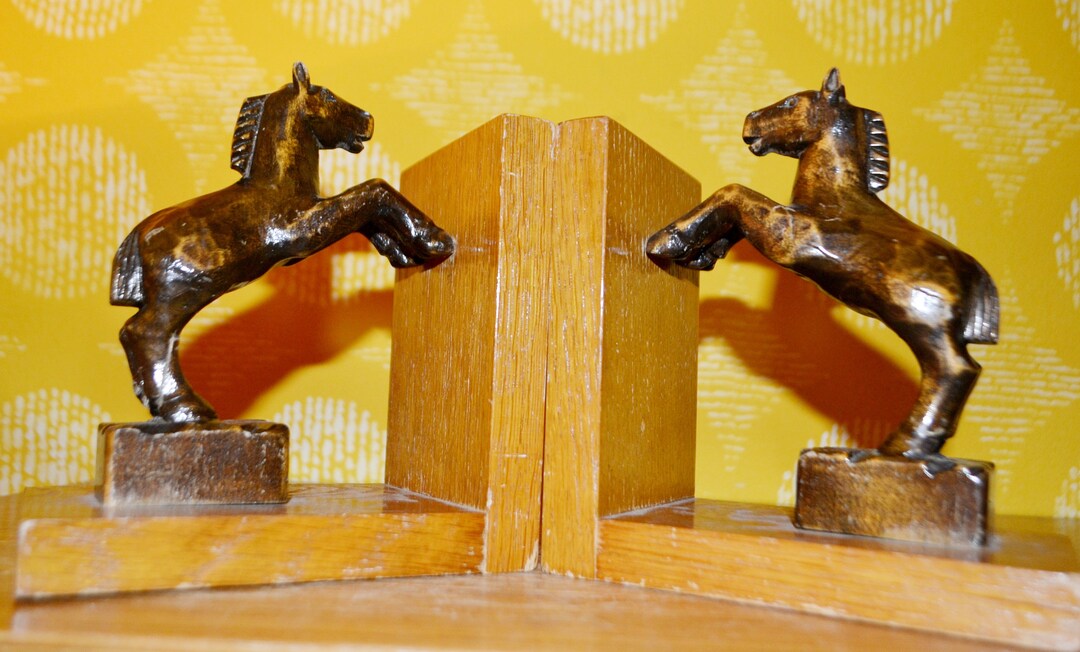 Vintage Bookends 60s Mid Century Bookends Retro Country Style Shabby ...