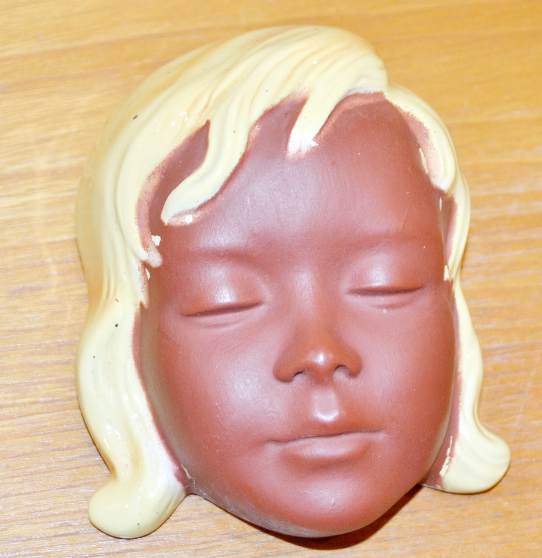 Vintage Figure Wall Mask Girl by Cortendorf Ceramic 50s Figure ...