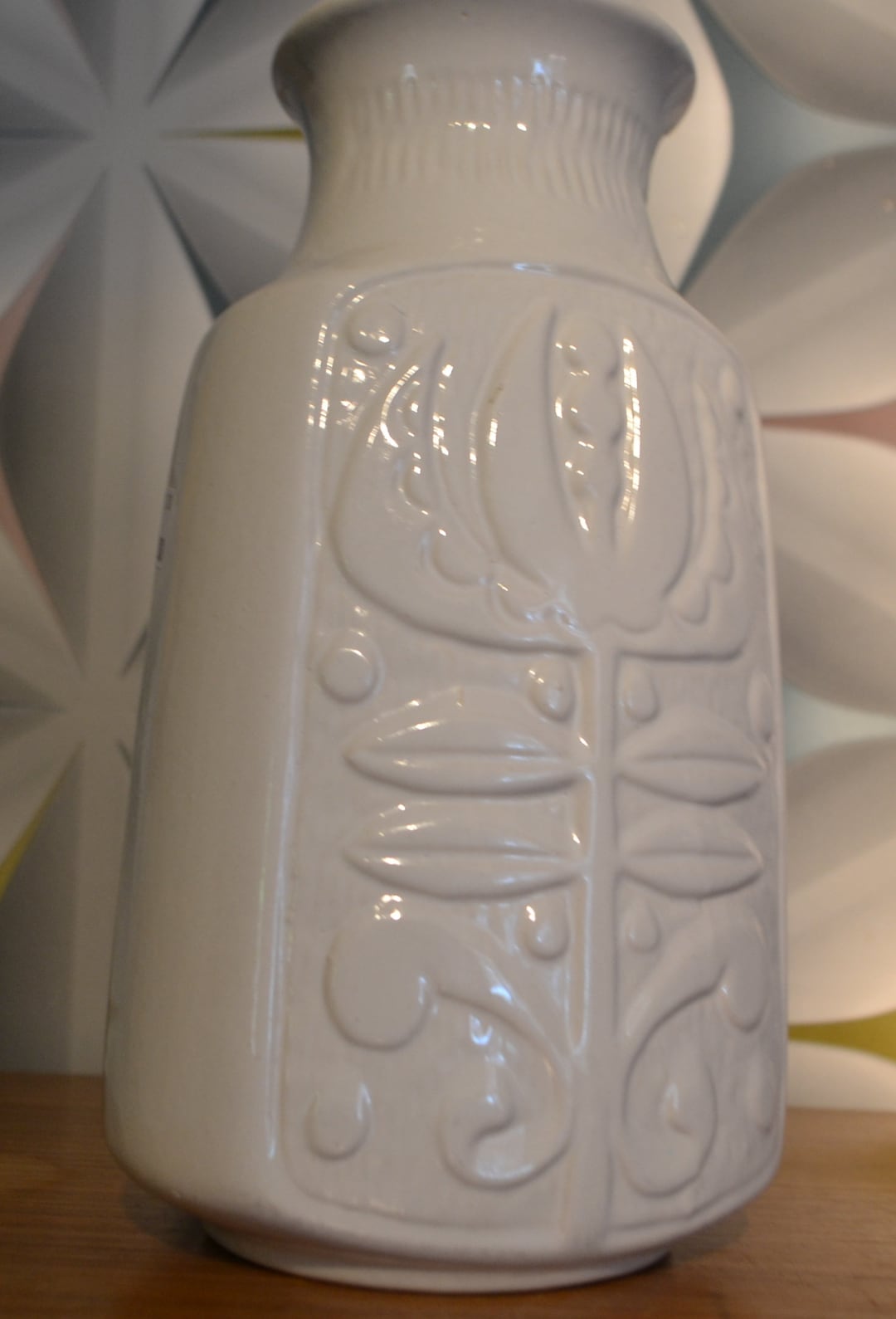Vintage Ceramic Vase 70s White - Etsy