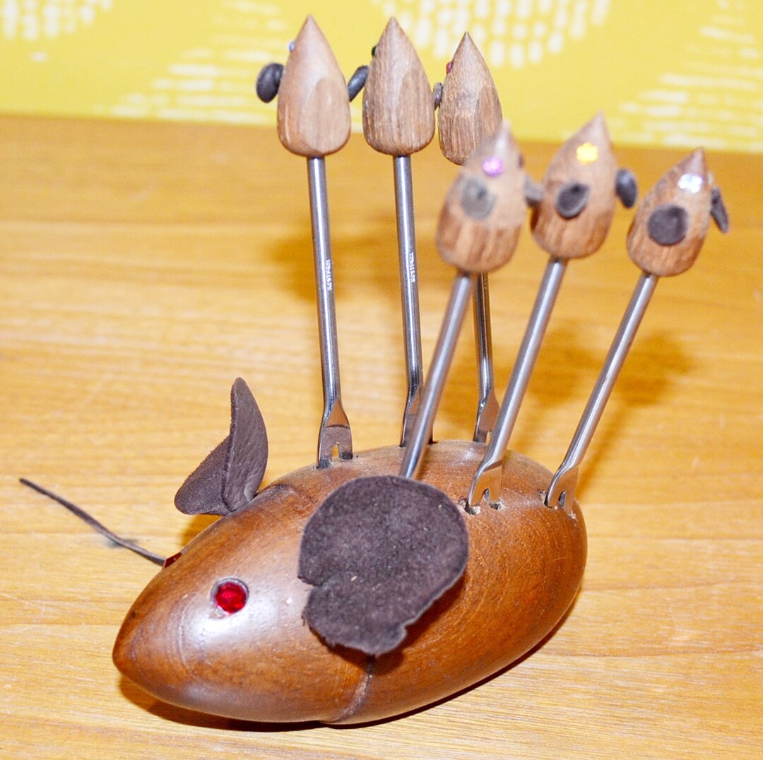 Vintage Teak Wood Figure Mouse Made in Denmark Teak Wood 60s Retro ...