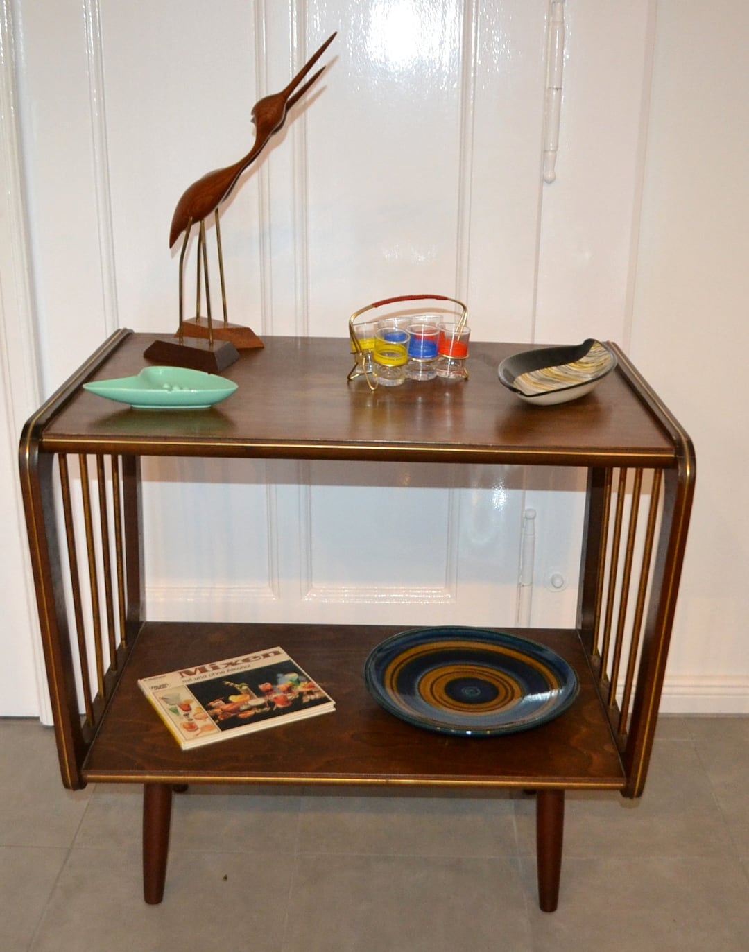 Vintage TV Shelf / Cabinet 50s Retro Mid Century Rockabilly - Etsy