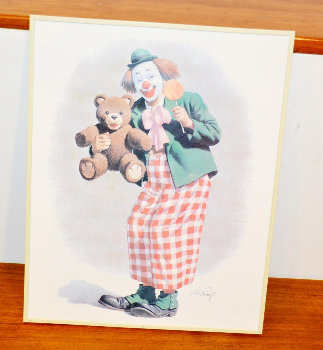Beautiful Vintage Picture of Clown Arthur Sarnoff. With Signature 70s ...