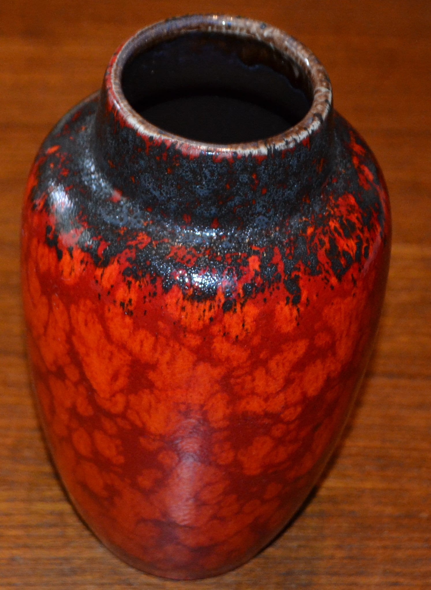 Vintage Ceramic Vase 70s Orange Brown Space Age Mid Century Retro ...