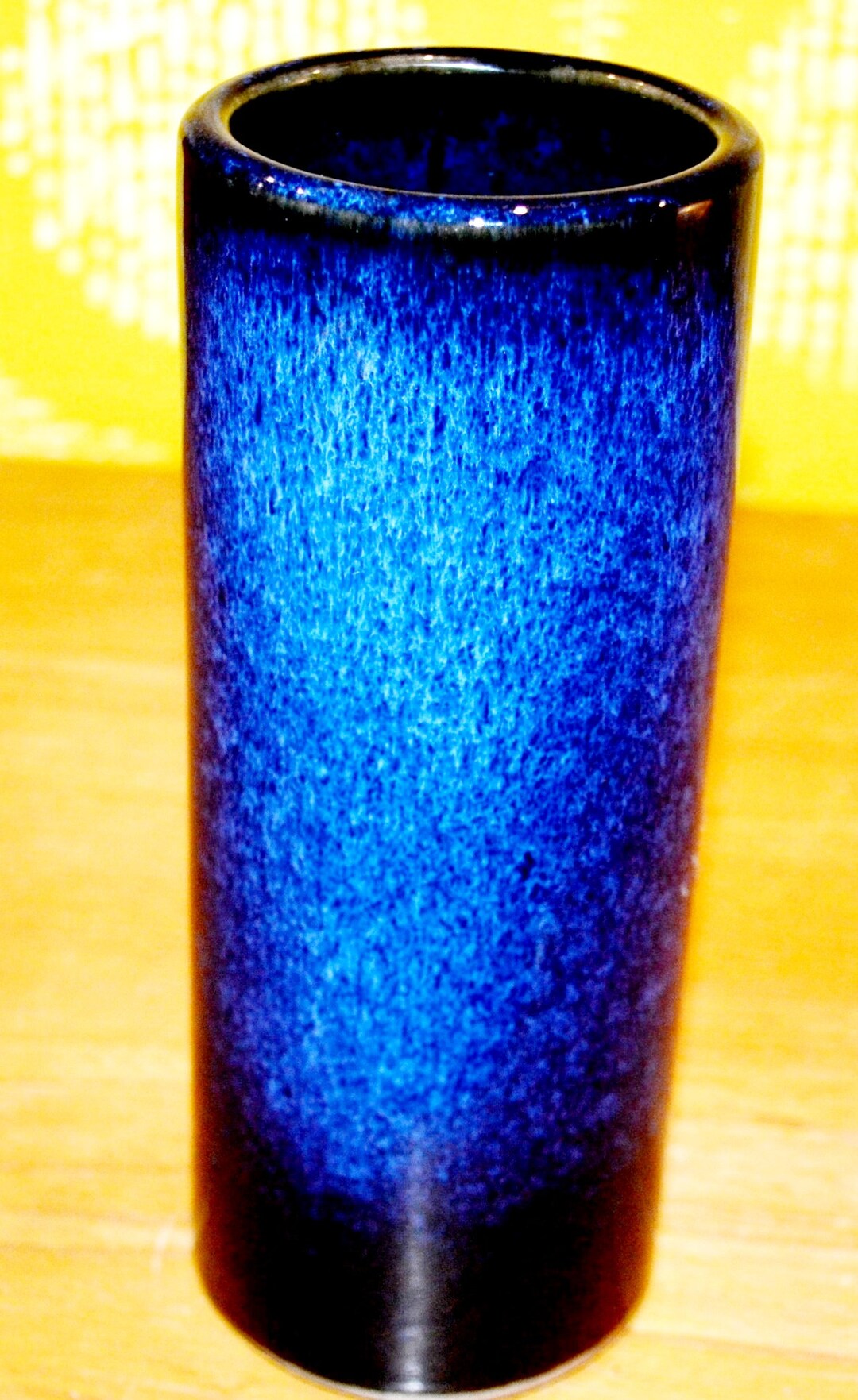 Vintage Ceramic Vase Blue 70s Blue Retro Mid Century Shabby Chic ...