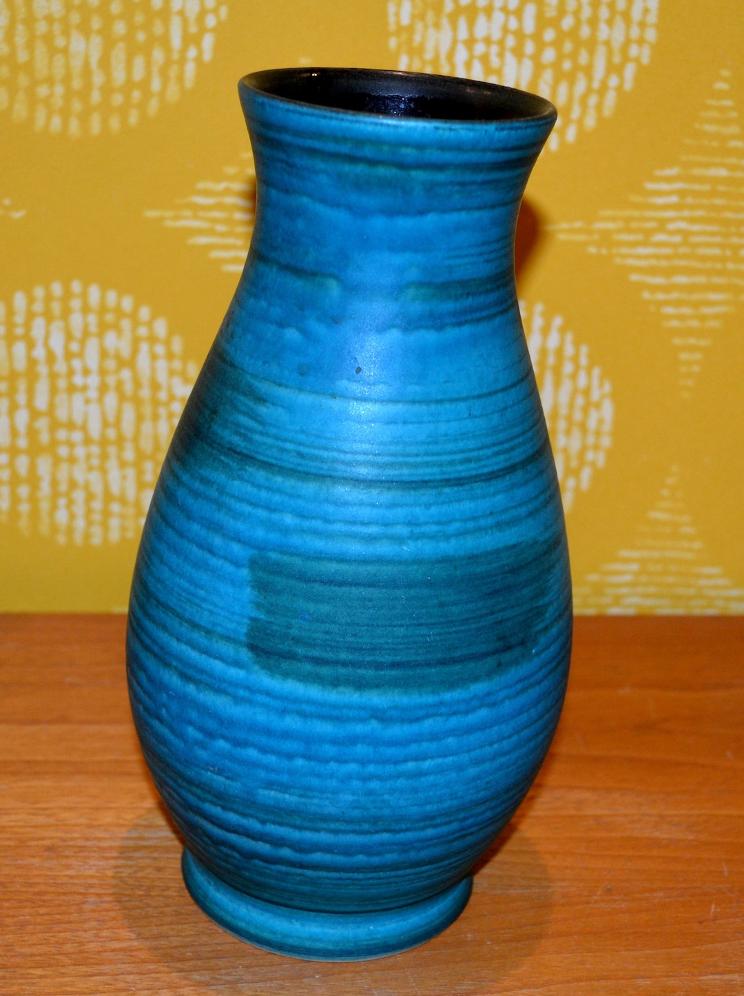 Vintage Vase by Jasba Blue Ceramic Model 532/25 70s WGK Retro Vintage ...