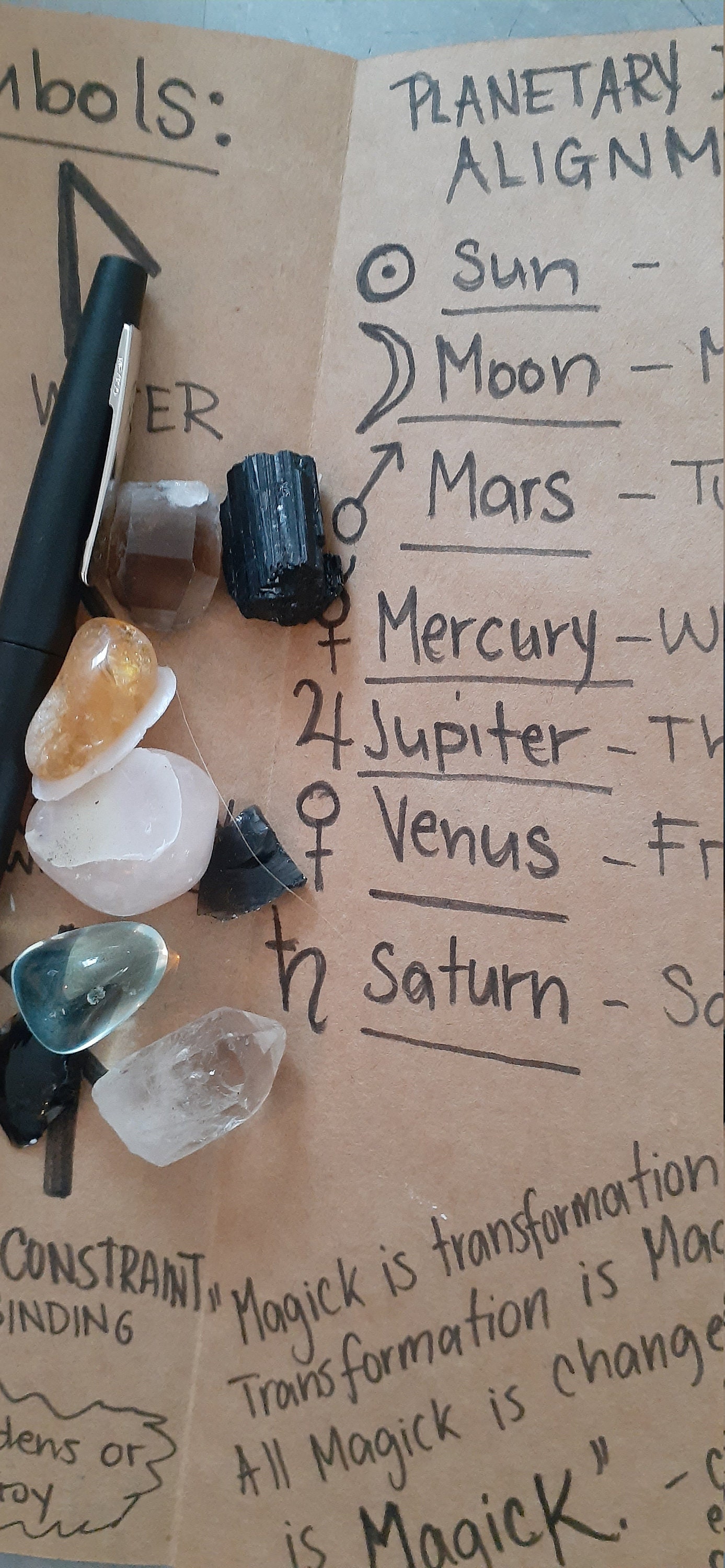 Hand Written Original Book of Shadows Pages and Artwork by Your Witchy ...