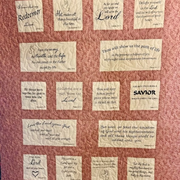 Bible Verse Lap Quilt - Etsy