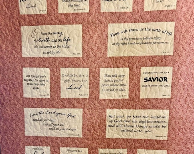 Bible Verse Lap Quilt - Etsy