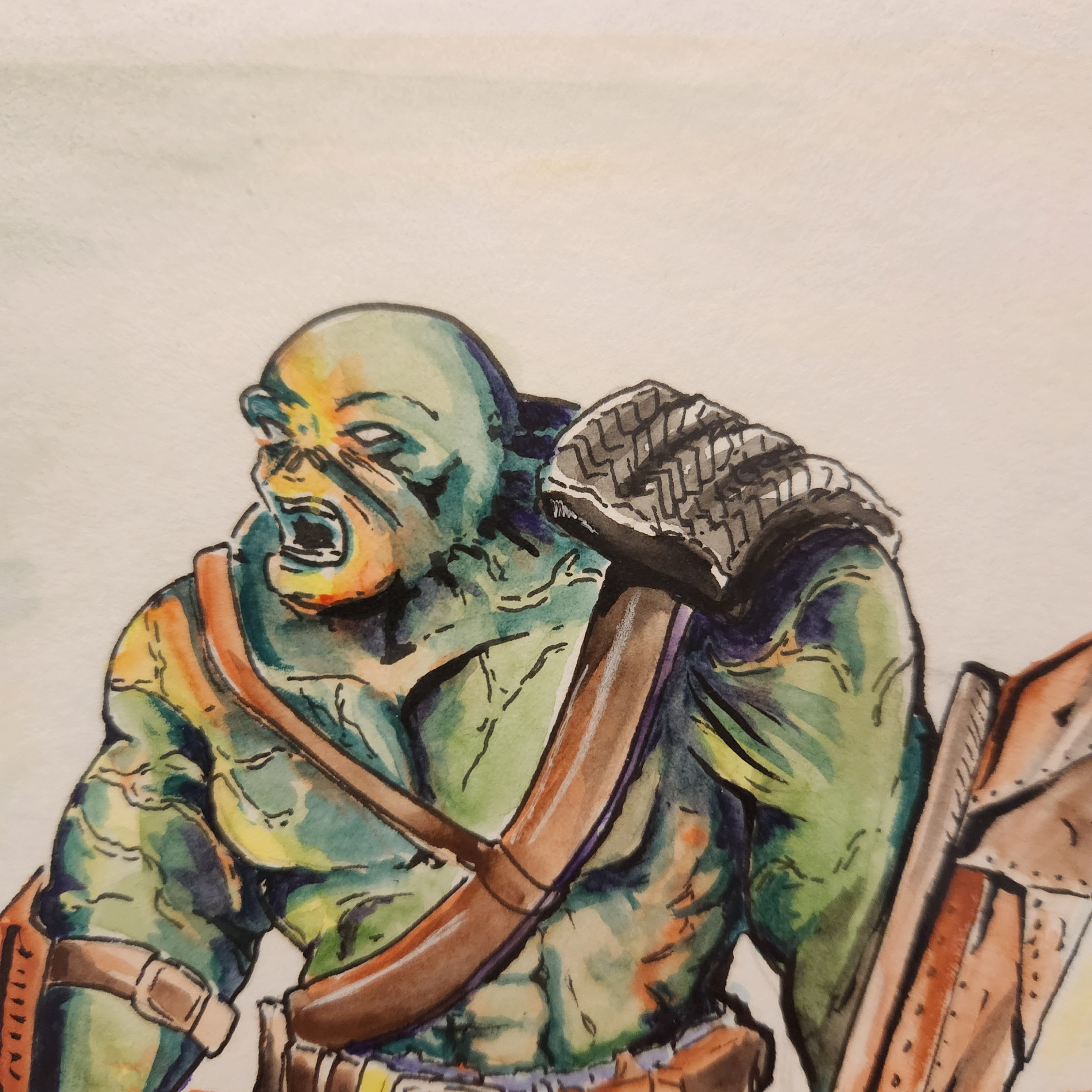 Fallout 3 Super Mutant (watercolor Painting) - Etsy