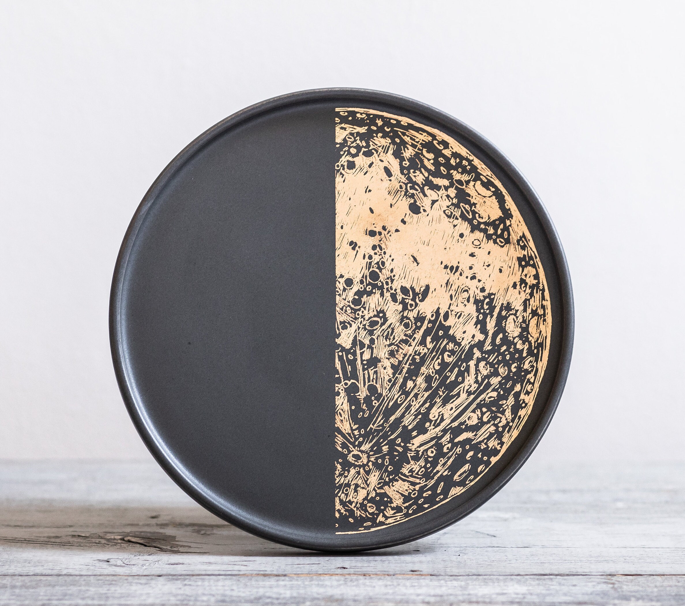 22K Gold Lunar Dinner Plate - Etsy