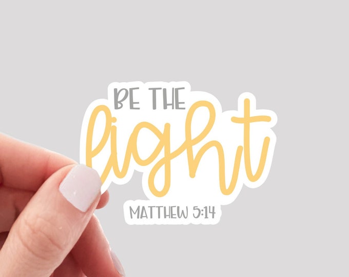 Be the Light Sticker / Christian Faith Sticker / Bible Verse - Etsy