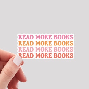 Read More Books Sticker / Bookworm Sticker / Reader Sticker / Reading ...