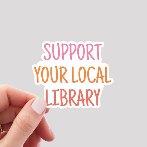 Library Sticker - Etsy