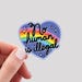 No Human is Illegal Sticker, Stop Mass Deportation Sticker, Protect ...