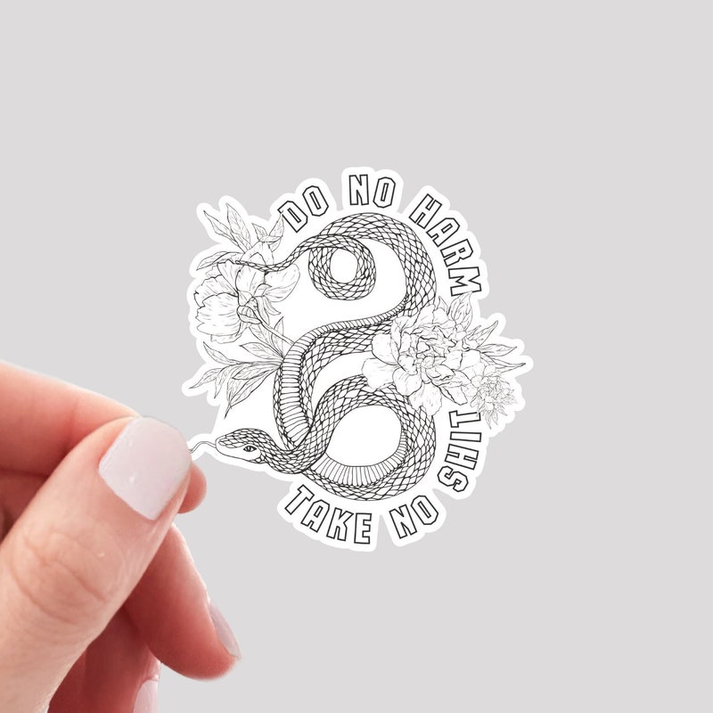 Do No Harm but Take No Shit Sticker - Etsy