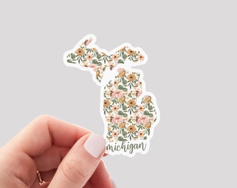 Michigan Stamp Scenic Sticker Water Bottle Decal Vinyl Water Proof ...