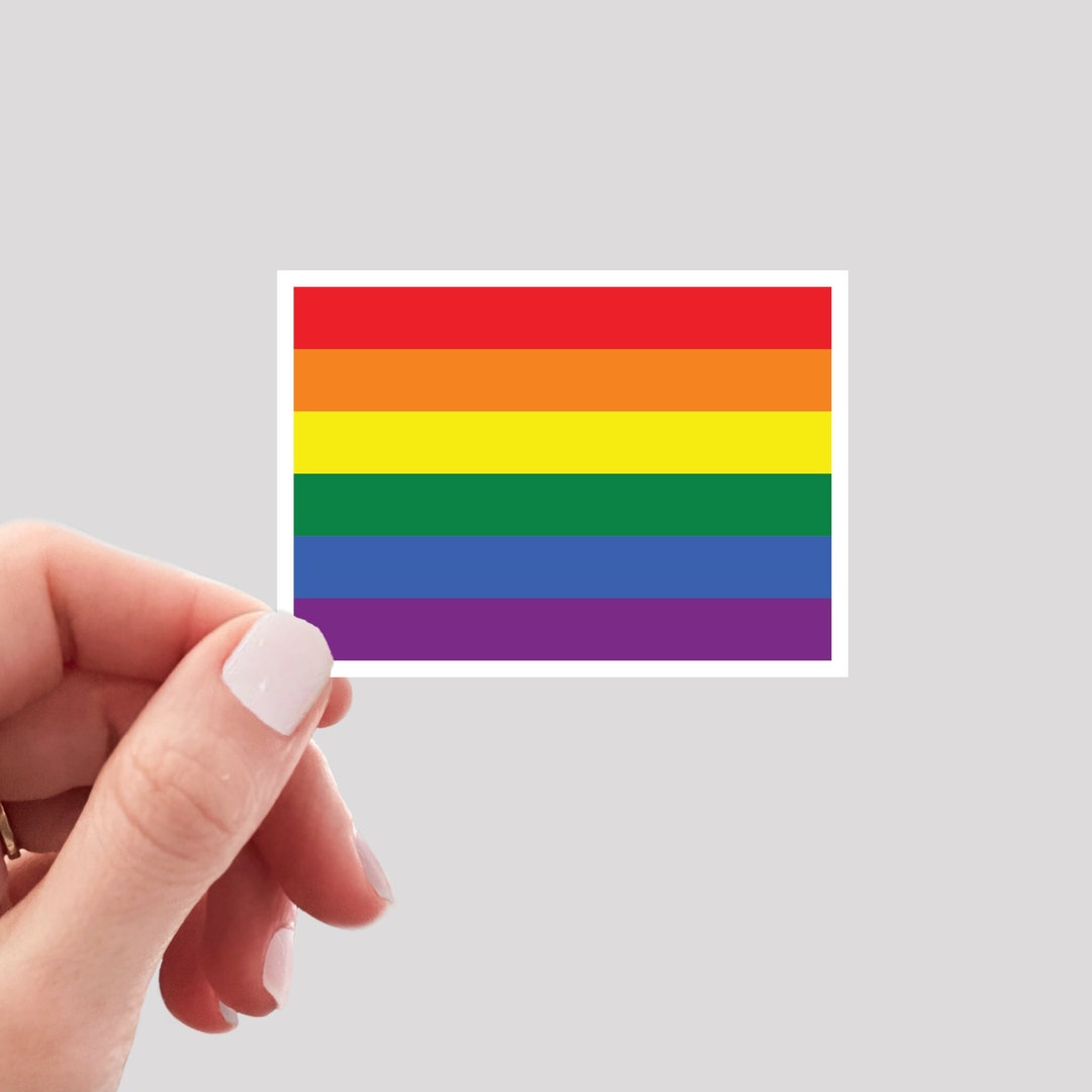 Pride Flag Sticker, Rainbow Pride Flag Sticker - Etsy