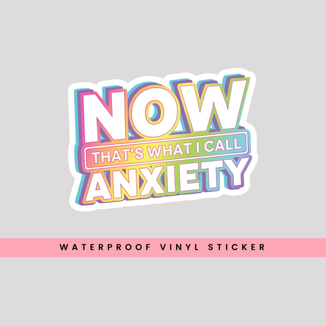 Funny Anxiety Sticker, Anxious Sticker, Funny Mental Health Sticker ...