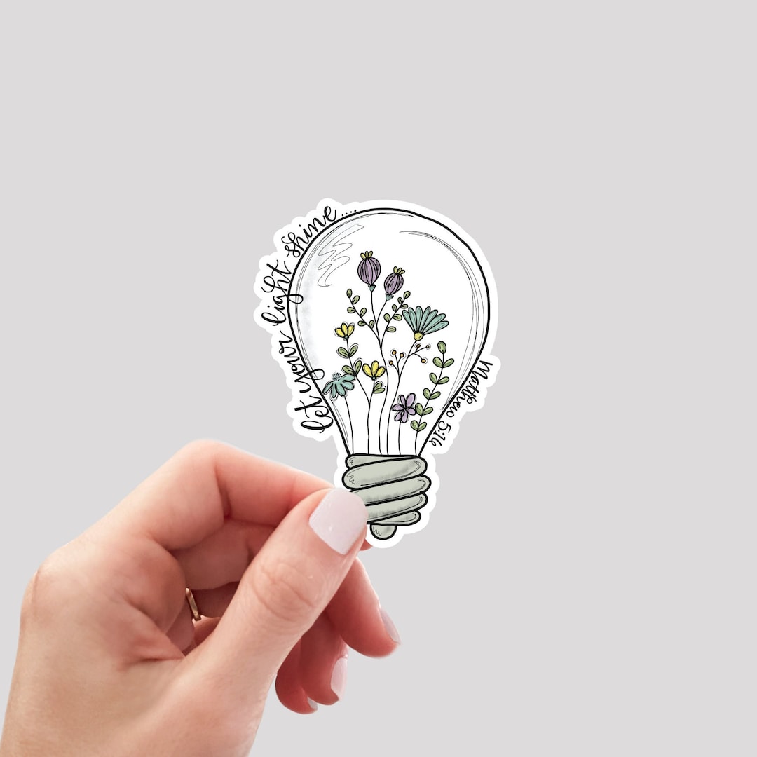 Let Your Light Shine Sticker / Be the Light Sticker / Christian Faith ...