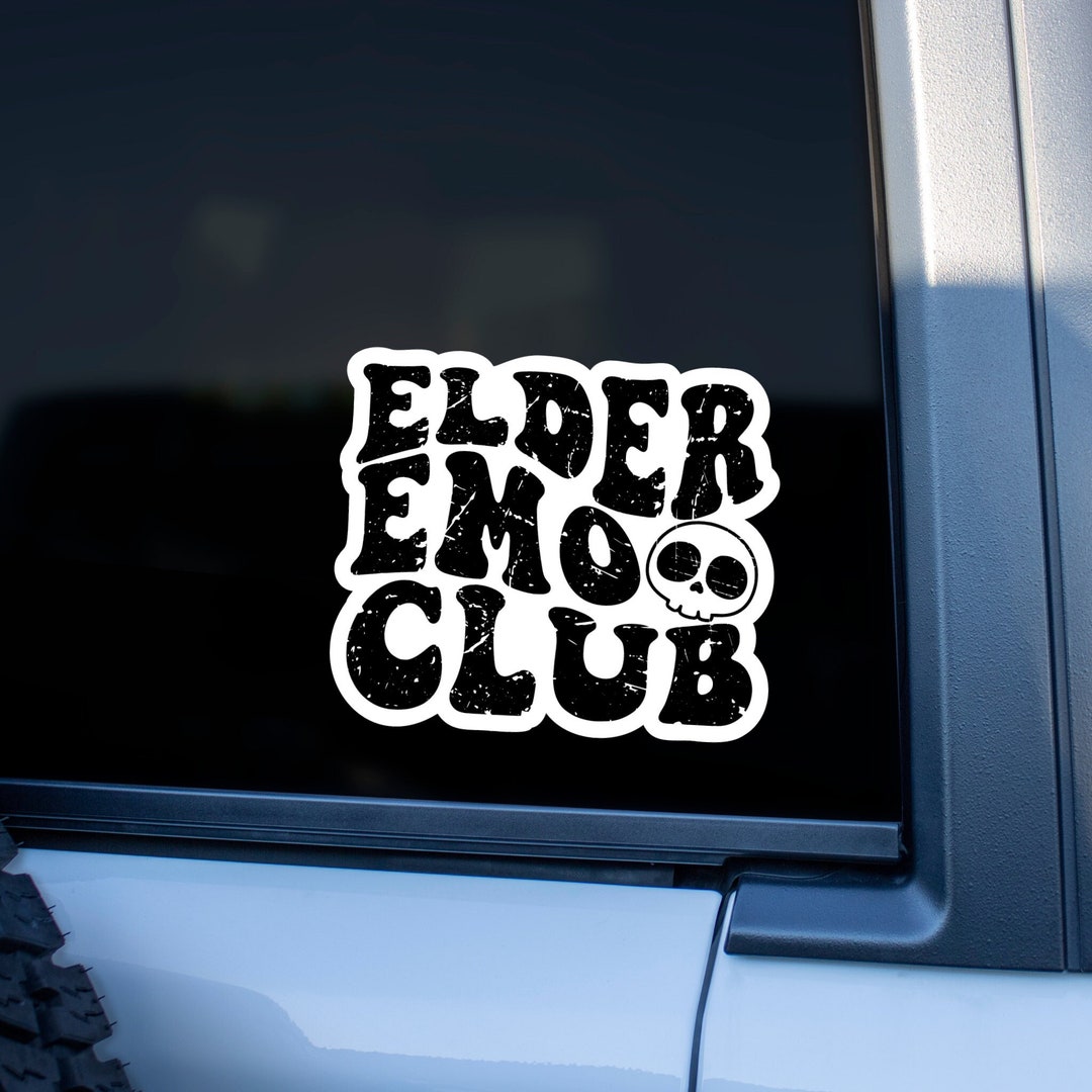 Elder Emo Club Car Decal, Emo Kid Car Decal - Etsy