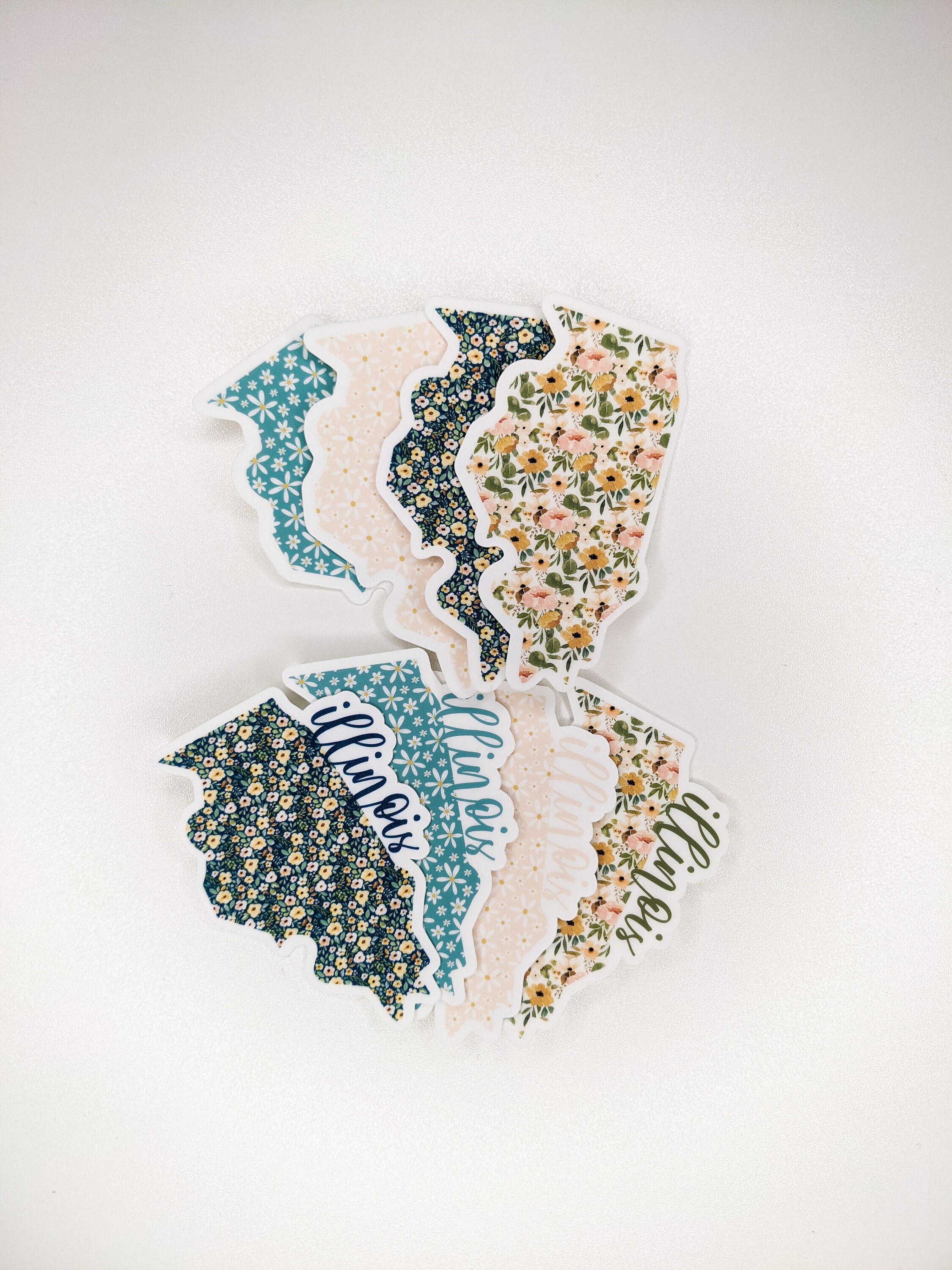 Illinois Sticker / IL Sticker / Floral Illinois Sticker / - Etsy