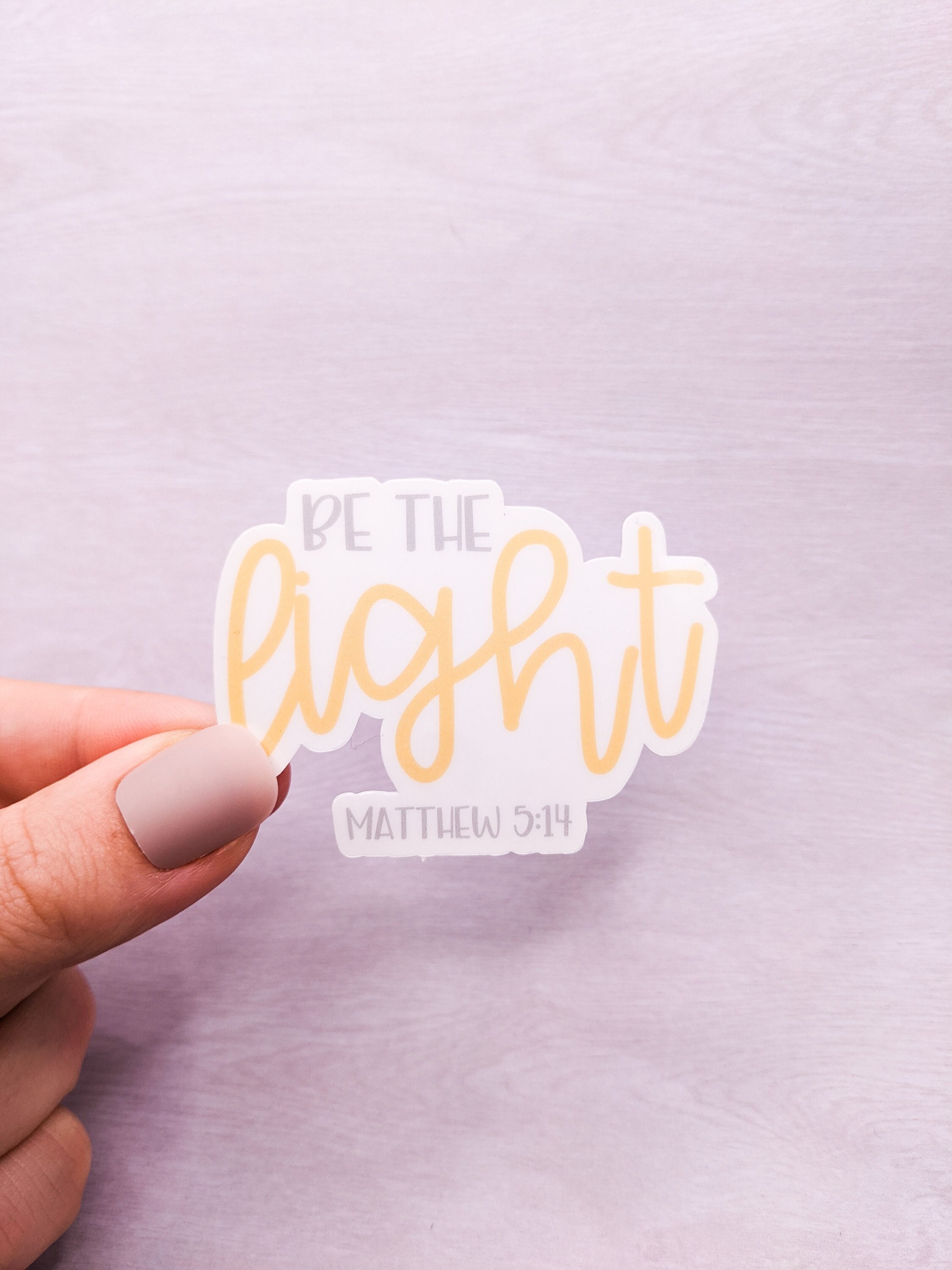 Be the Light Sticker / Christian Faith Sticker / Bible Verse | Etsy