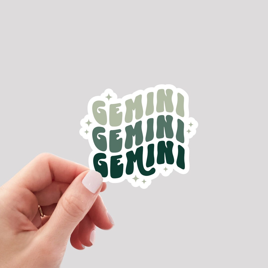 Gemini Sticker / Retro Zodiac Gemini Sticker / Gemini Girl Sticker ...