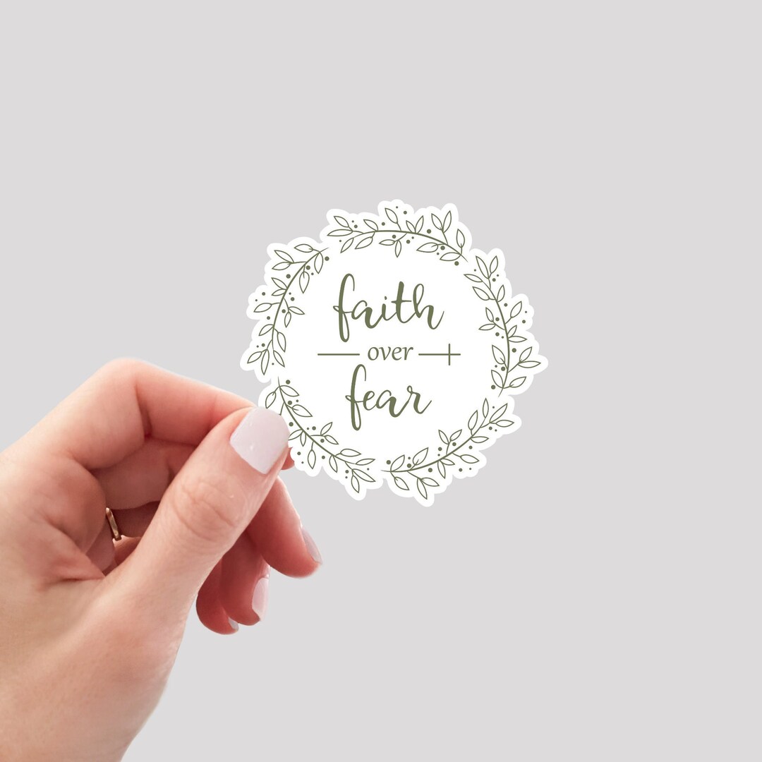 Faith Over Fear Sticker / Floral Faith Sticker / Christian Sticker ...