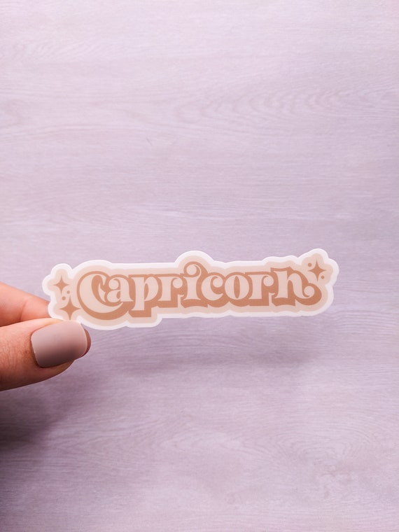 Capricorn Sticker / Retro Zodiac Capricorn Sticker / Capricorn - Etsy