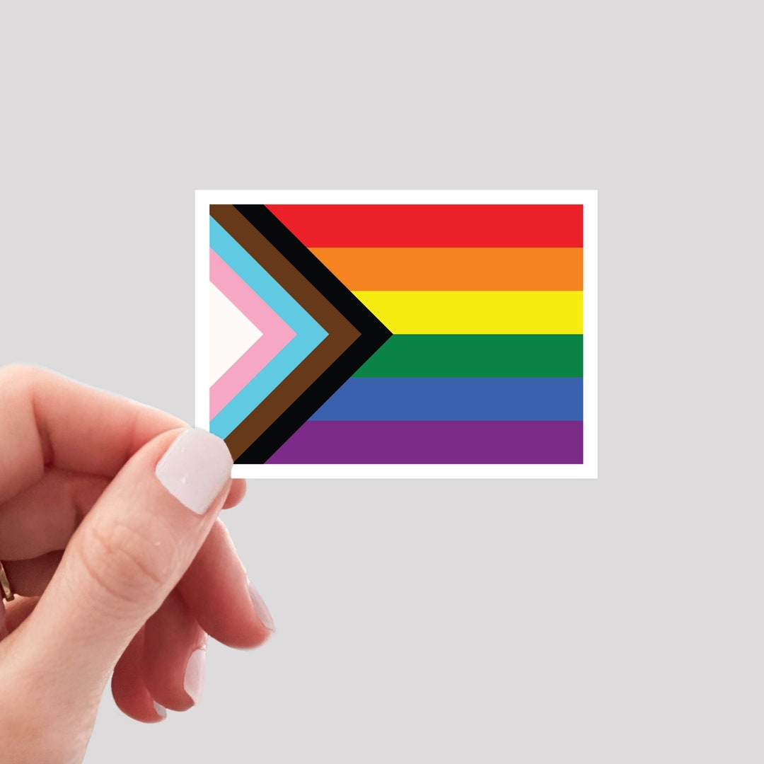 Progress Pride Flag Sticker Progress Flag Sticker - Etsy