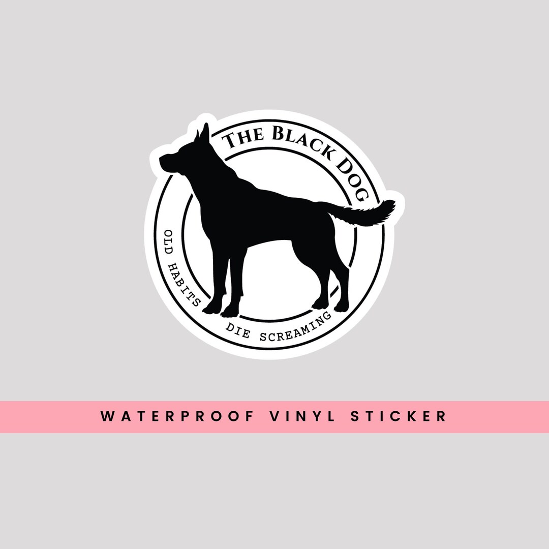 The Black Dog Sticker - Etsy