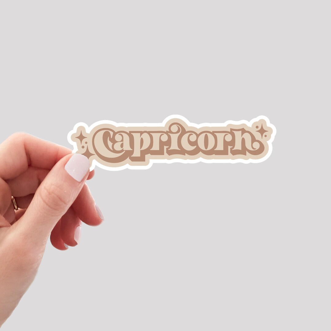 Capricorn Sticker / Retro Zodiac Capricorn Sticker / Capricorn Girl ...
