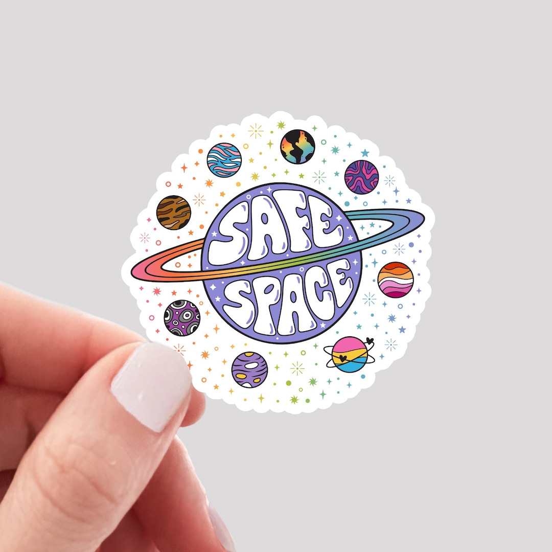Safe Space Sticker, Outer Space Sticker, Planets Sticker, LGBTQA ...