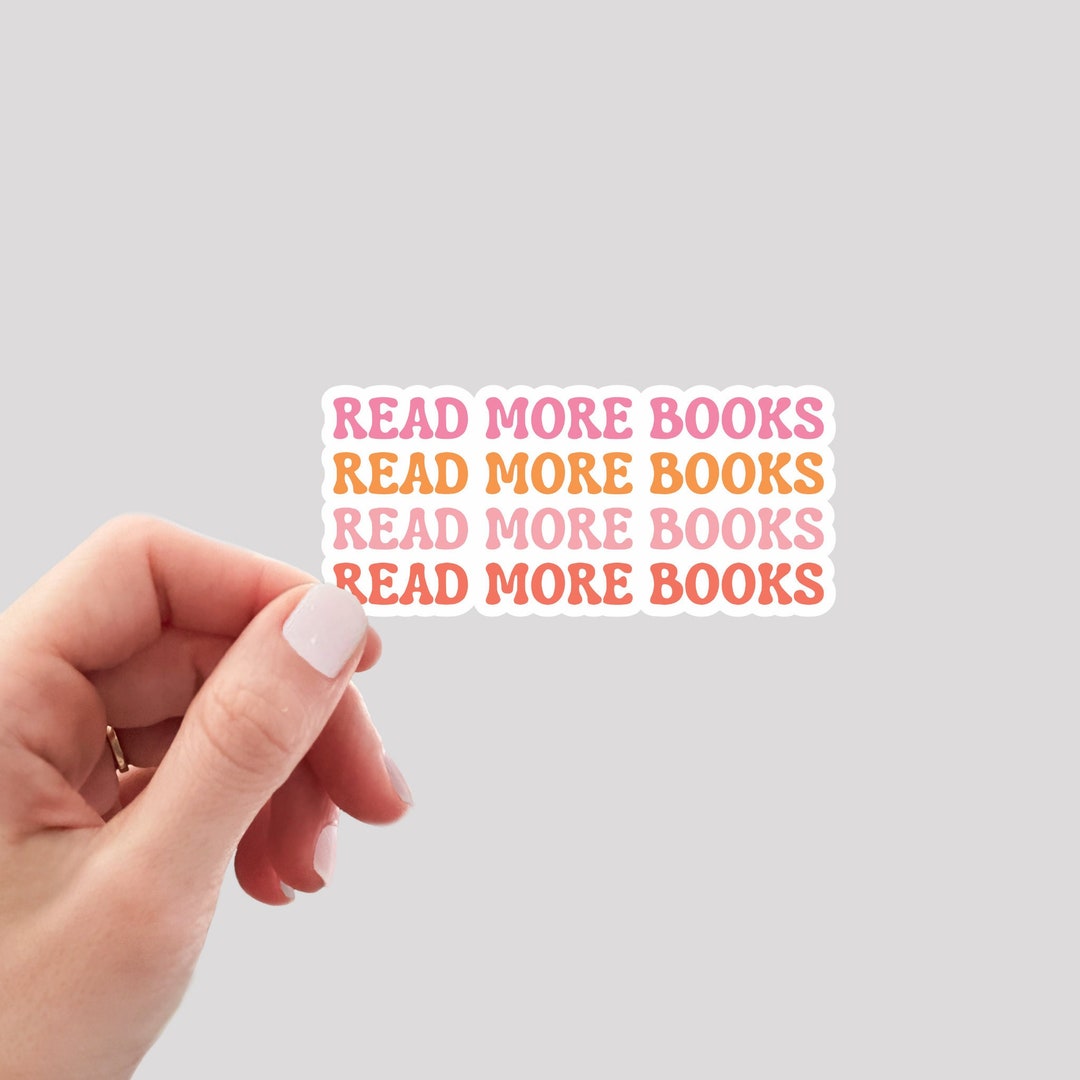 Read More Books Sticker / Bookworm Sticker / Reader Sticker / Reading ...