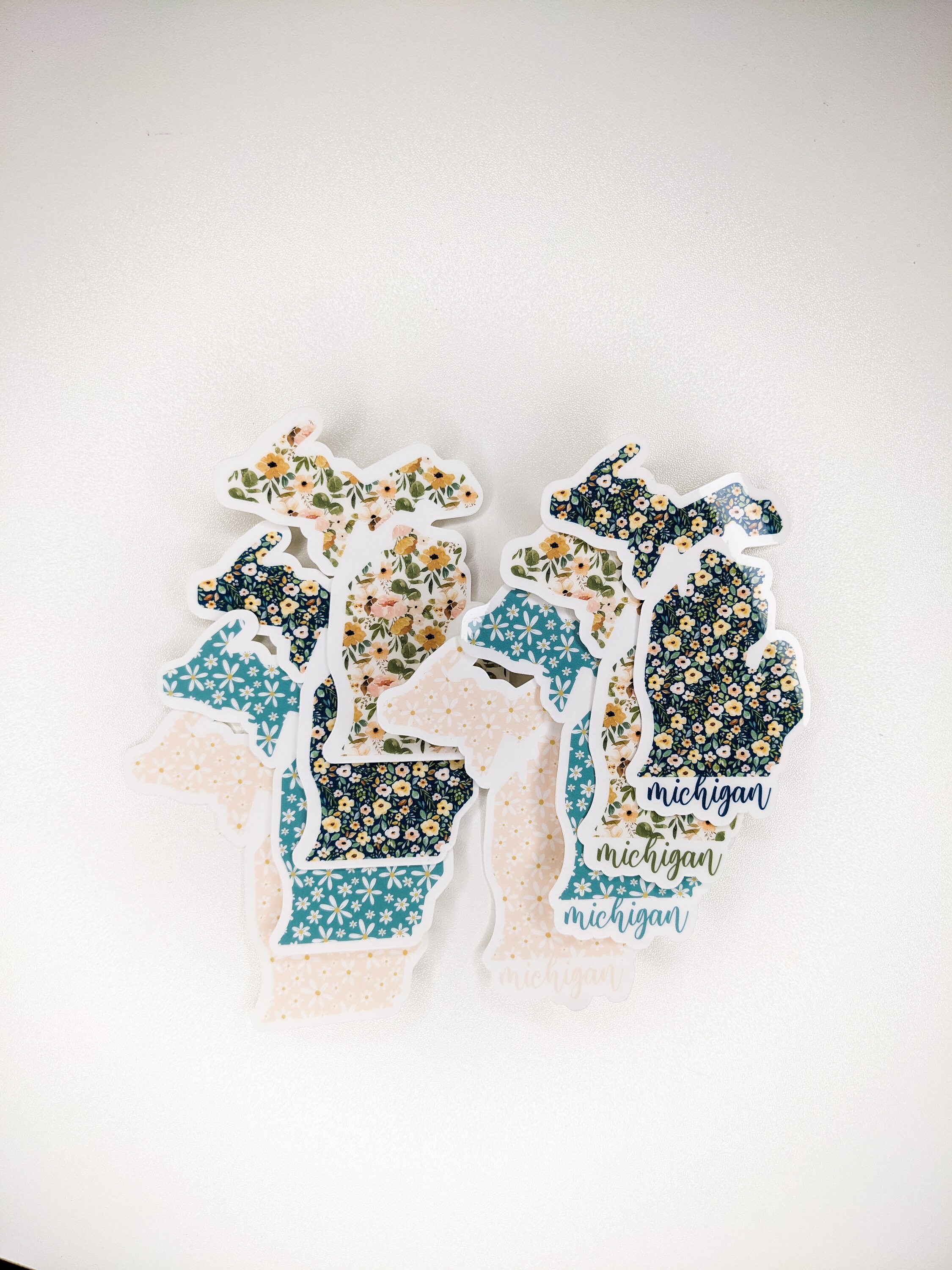 Michigan Sticker / MI Sticker / Floral Michigan Sticker / - Etsy