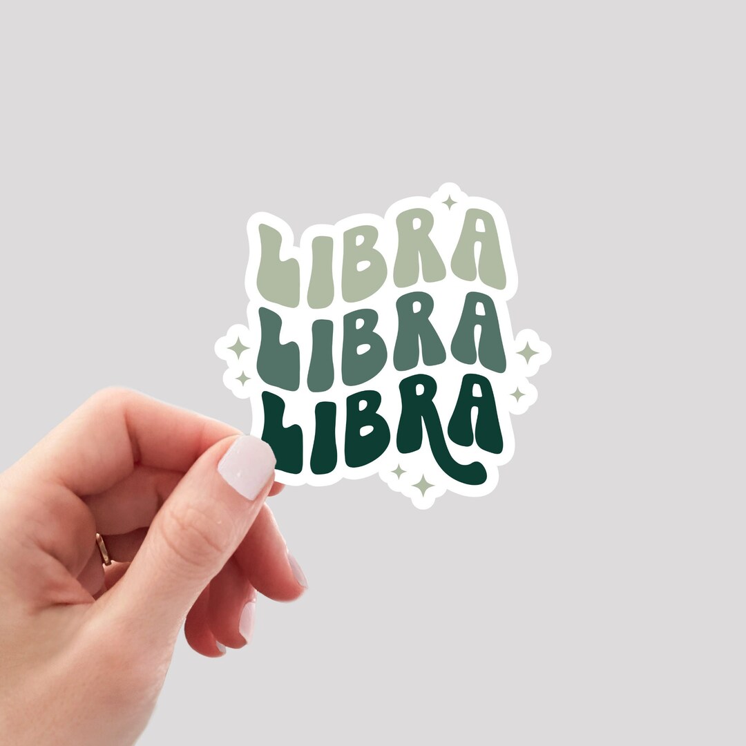 Libra Sticker / Retro Zodiac Libra Sticker / Libra Girl Sticker / Libra ...