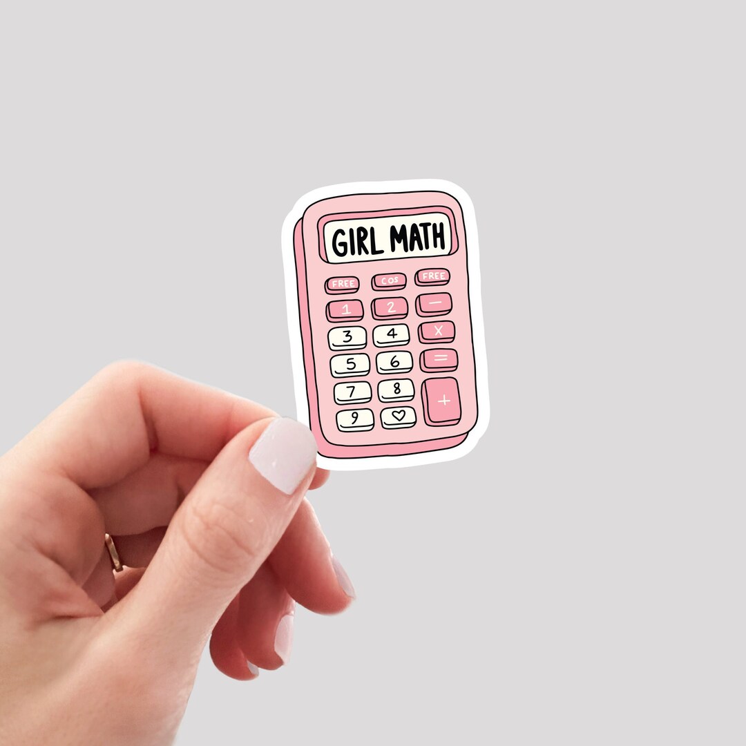 Girl Math Calculator Sticker - Etsy