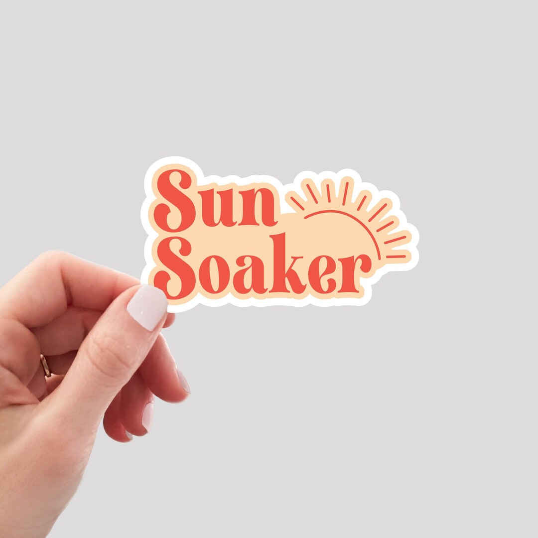 Sun Soaker Sticker / Sunshine Sticker / Summer Sticker / Sunshine ...