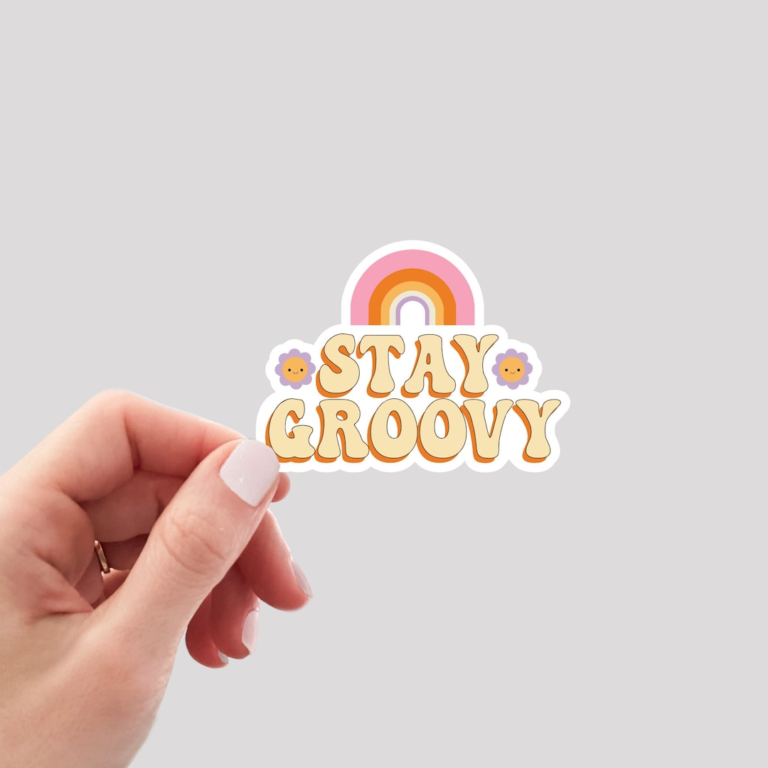 Stay Groovy Sticker / Groovy Vinyl Sticker / Retro Vinyl Sticker ...