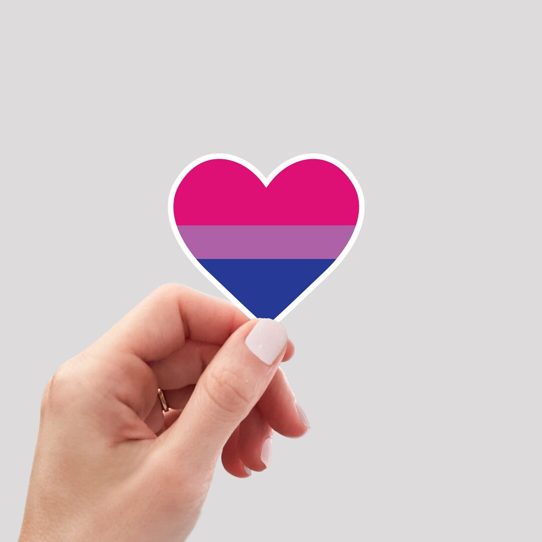 Bisexual Sticker / Bisexual Heart / Bisexual Flag Sticker / Bisexual ...