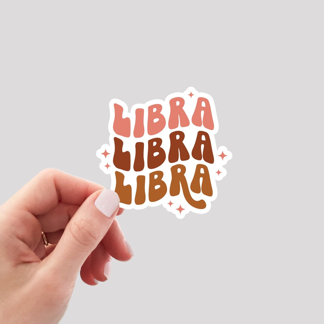 Libra Sticker / Retro Zodiac Libra Sticker / Libra Girl Sticker / Libra ...