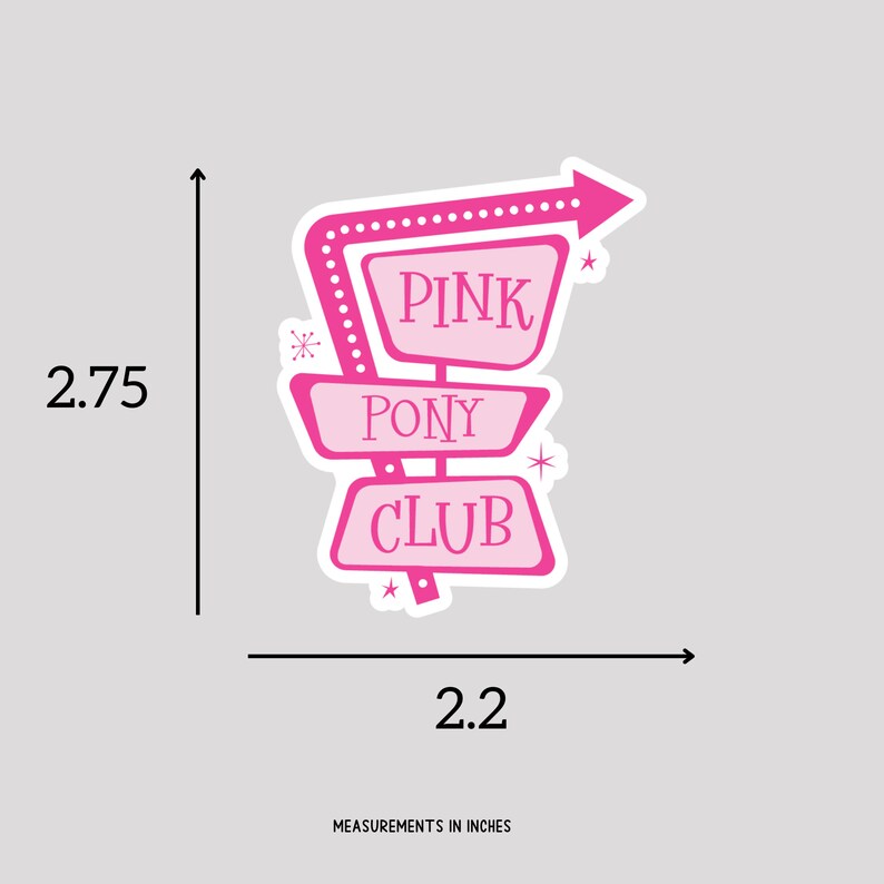 Pink Pony Club Sticker - Etsy