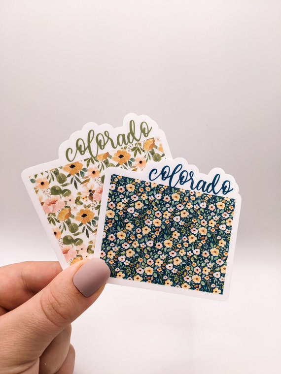 Colorado Sticker / CO Sticker / Floral Colorado Sticker / | Etsy