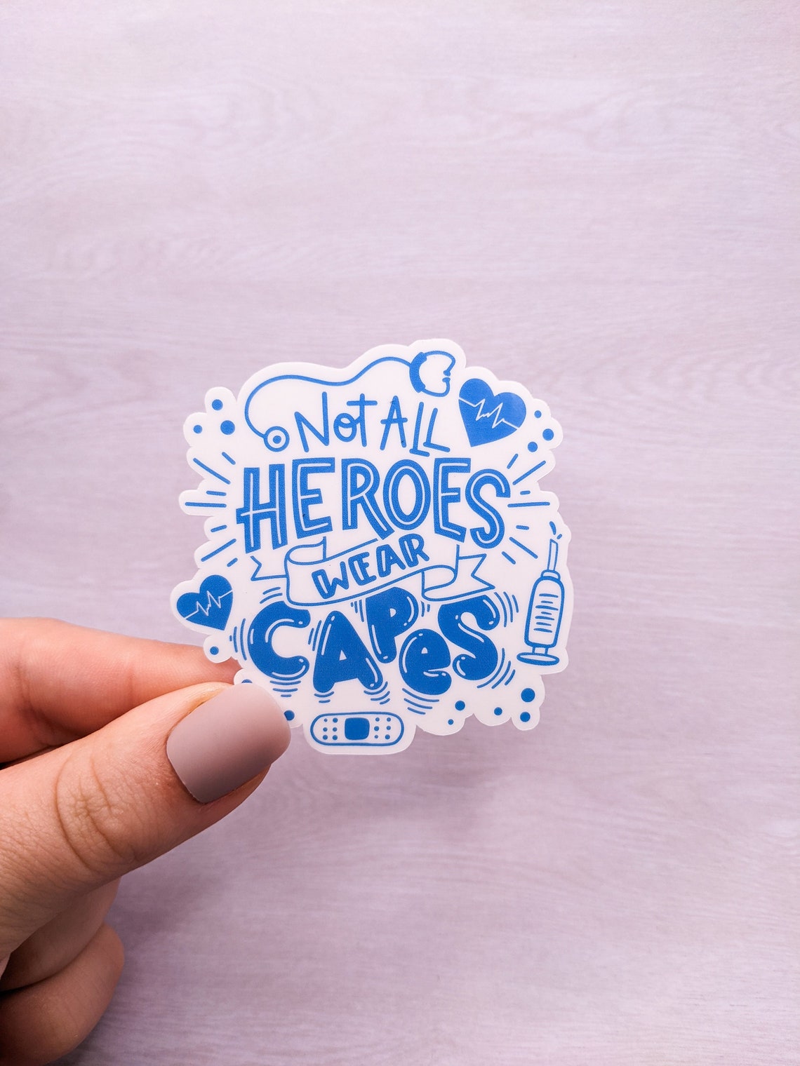 Not All Heroes Wear Capes Healthcare Worker Sticker / Nurse - Etsy