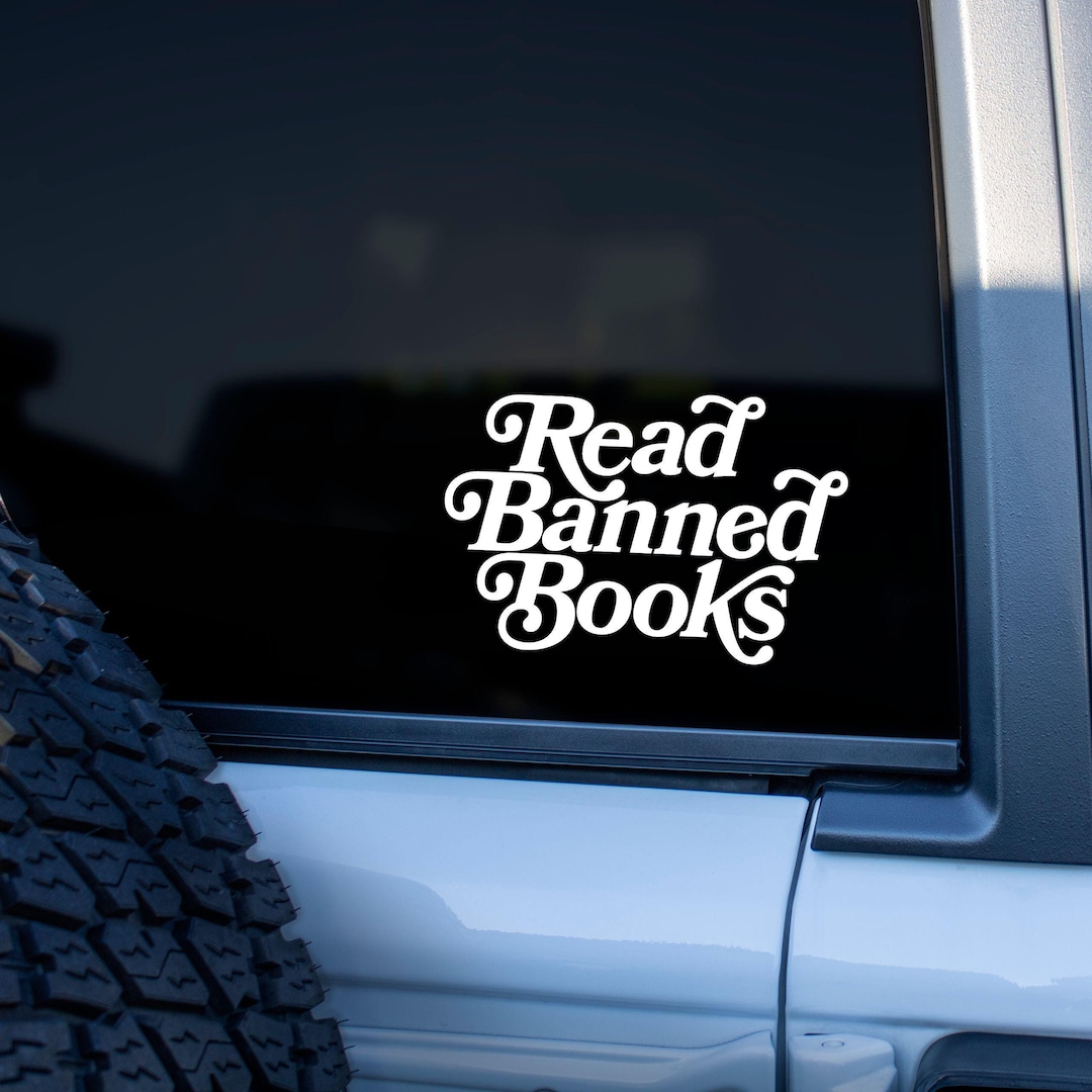 Read Banned Books Vinyl Car Decal - Etsy