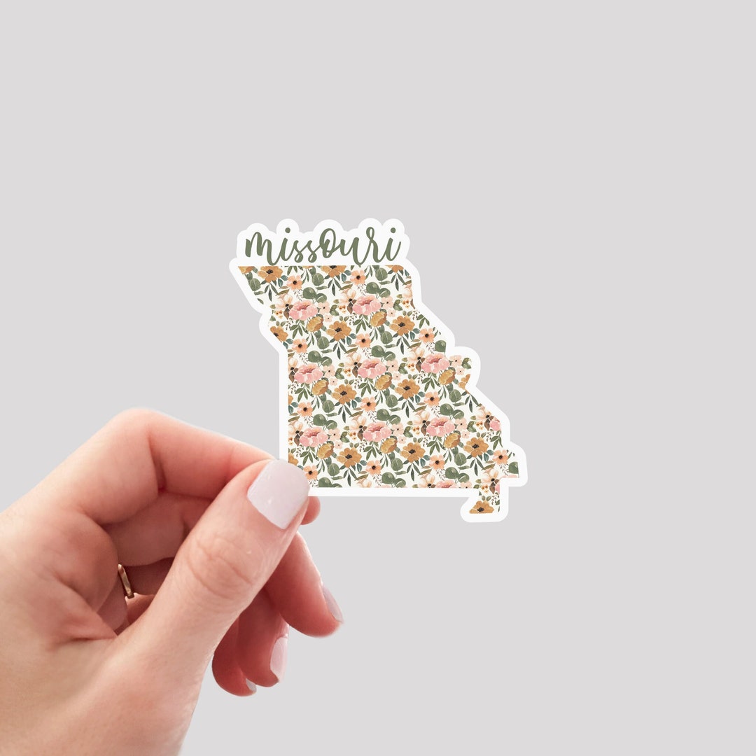 Missouri Sticker / MO Sticker / Floral Missouri Sticker / Missouri Home ...