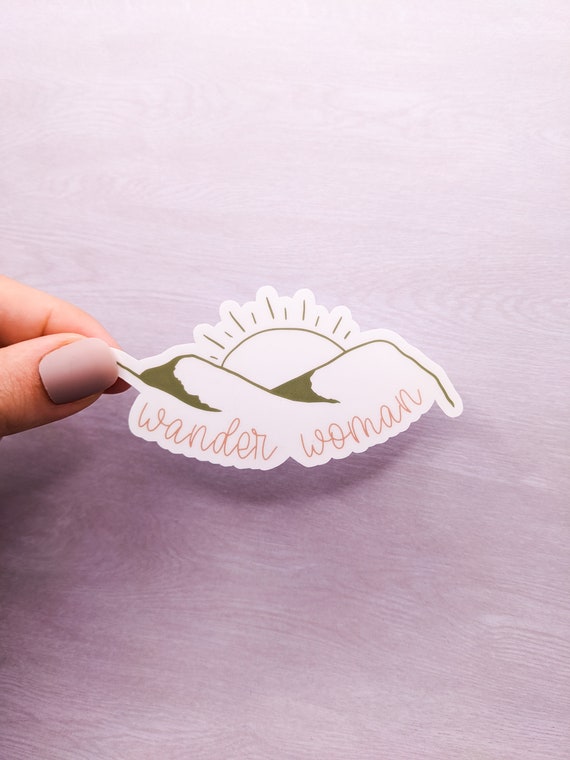 Wander Woman Sticker / Mountains Sticker / Outdoors Sticker / | Etsy