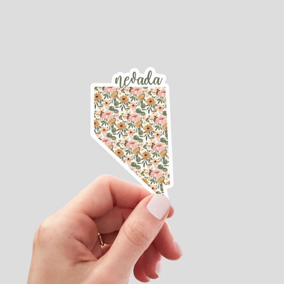 Nevada Sticker / NV Sticker / Floral Nevada Sticker / Nevada Home ...